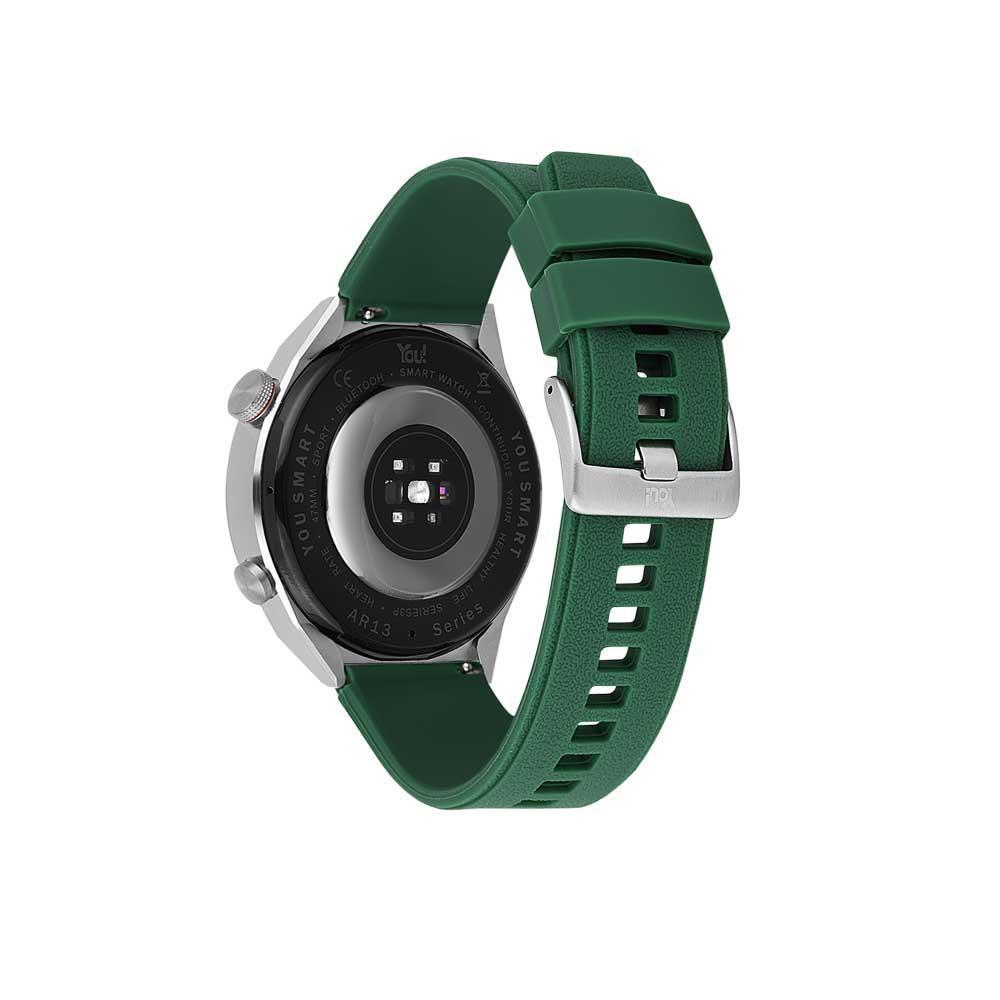You Smart R13-AR136 Silver Metal & Green Silicon Kordon Hediyeli - You ...